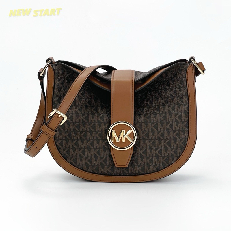 【New START精品服飾-員林】現貨 Michael Kors MK Gabby 圓圈金扣 馬鞍包 斜背包 母親節 | 蝦皮購物
