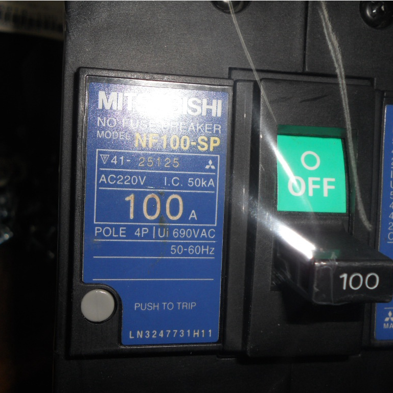 日本三菱 斷路器NF100-SP 4P 100A 50kA 無熔絲開關 NF250-CW 4P 225A | 蝦皮購物