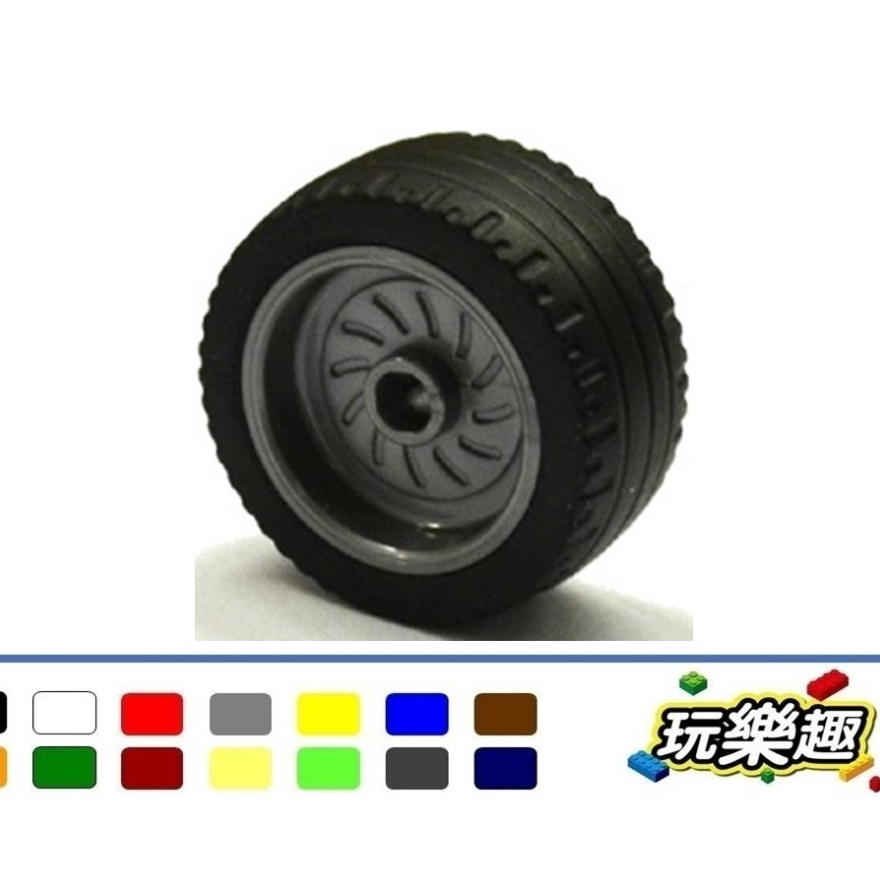 玩樂趣 LEGO樂高 18976c01 18977 輪胎 + 18976 車框 二手零件 2H10H-D | 蝦皮購物