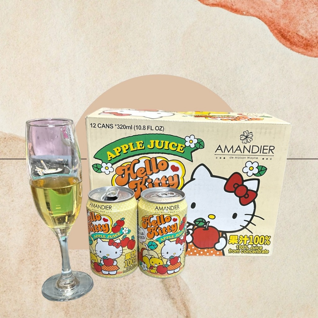 官方授權Hello Kitty 100%蘋果汁 320ml 蘋果原汁 | 蝦皮購物