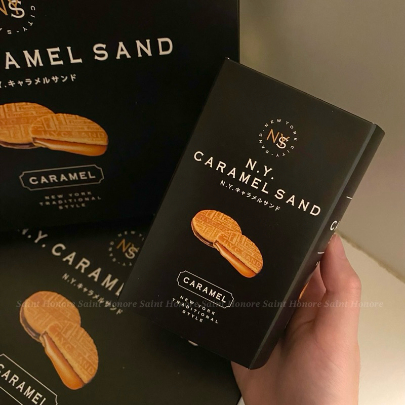 【現貨】日本 N.Y. CARAMEL SAND 紐約焦糖夾心餅乾 超級好吃！推薦 ️ | 蝦皮購物