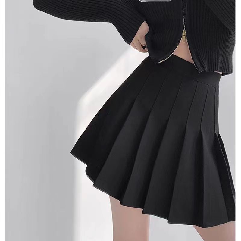 現 短裙 褲裙 A字裙 褲裙 防走光迷你裙S-2XL 安全褲+拉鍊+連結百褶裙JK制服裙子百搭半身裙102胖胖美依 | 蝦皮購物