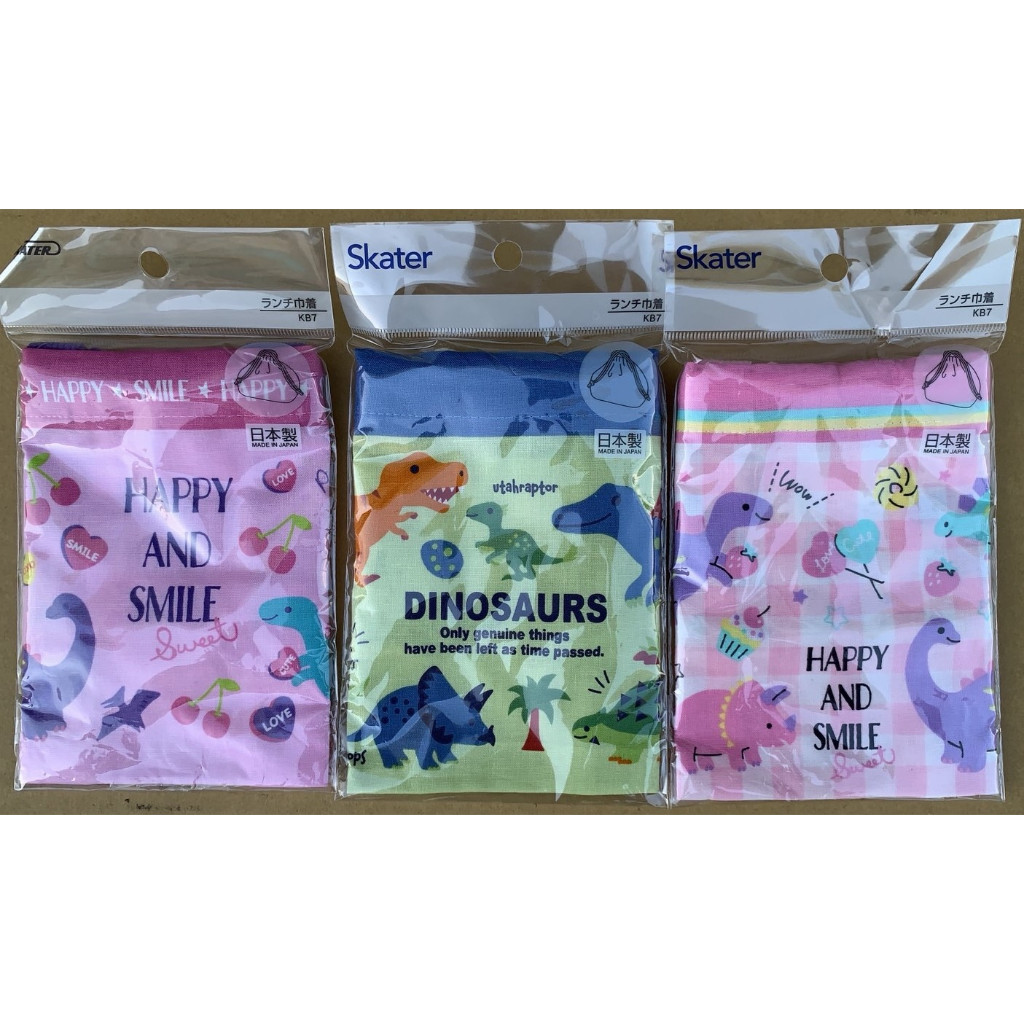 =海神坊=510908 624414 645136 Skater KB7 恐龍 束口手提袋100%純綿便當袋午餐袋野餐袋 | 蝦皮購物