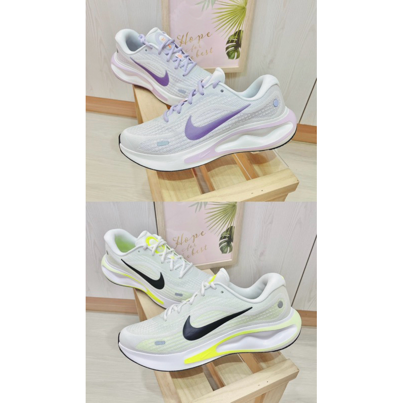 MythMaker NIKE JOURNEY RUN 慢跑鞋 男款 女款 運動鞋 白螢光綠 白紫 透氣 FJ7765 | 蝦皮購物