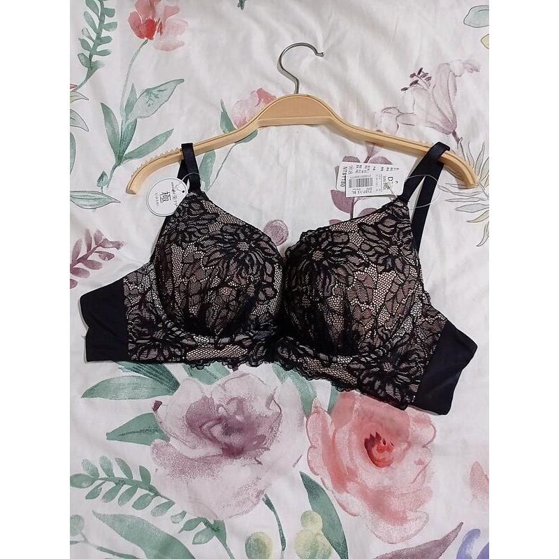 【aimerfeel 】日本專櫃雙色75D=34D單內衣(花黑) | 蝦皮購物