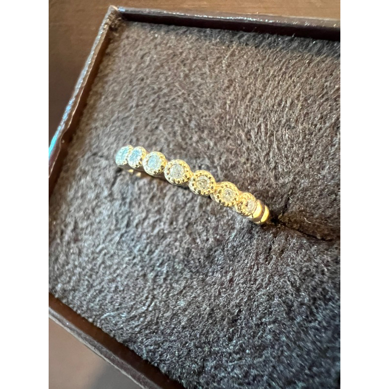 Agete 千粒穀 10k 尾戒 鑽石 線戒 極新 經典款 美品 百搭 3號 | 蝦皮購物