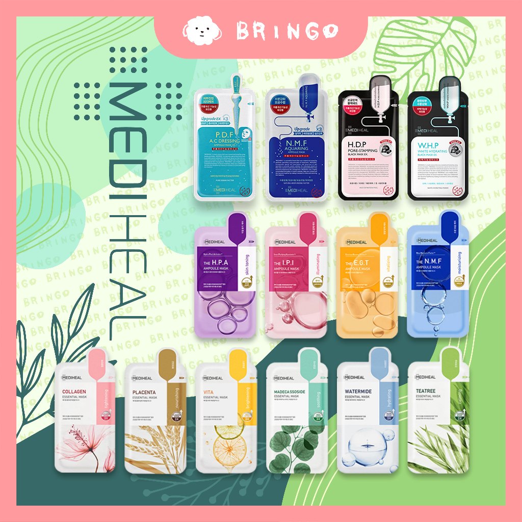 新包裝到！【BRINGO】MEDIHEAL 保濕補水面膜 面膜 三倍補水 NMF 茶樹 | 蝦皮購物