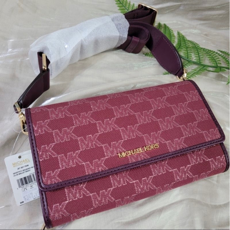 Michael Kors MK woc 斜背包 斜背式長夾 字母紅色 | 蝦皮購物