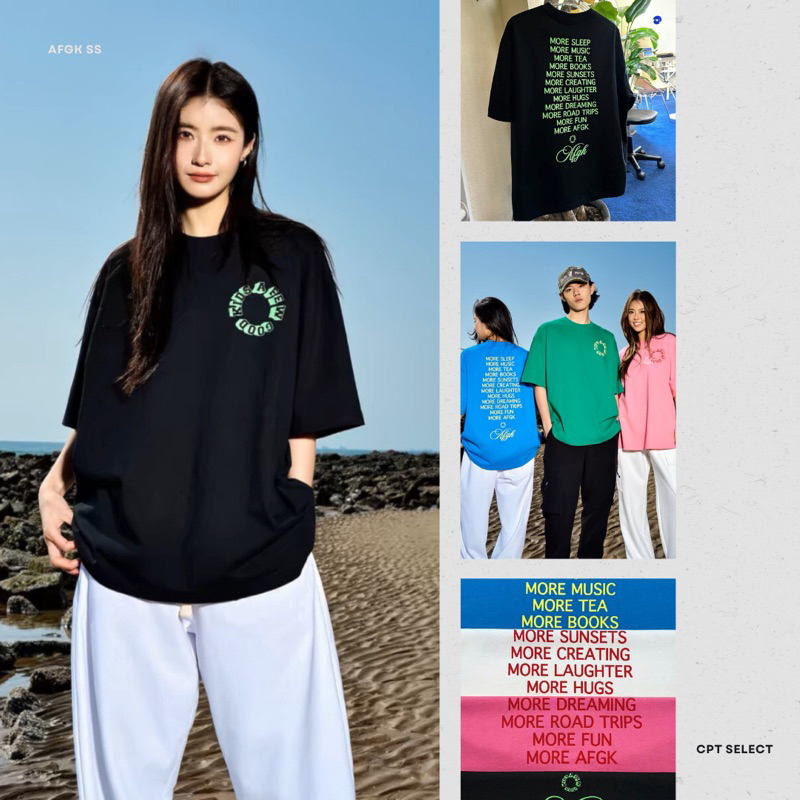 【Conception Select】AFGK 經典環形 背後Slogan 美式街頭 重磅 落肩寬鬆 短袖 | 蝦皮購物