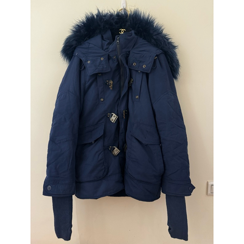 二手 SLY n3b 羽絨外套 2號 短版 經典藍 | 蝦皮購物