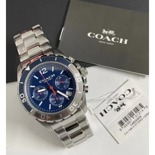 coach kent 14602557 14602556 14602555 14602554 鋼帶 三眼 銀色 男錶 | 蝦皮購物