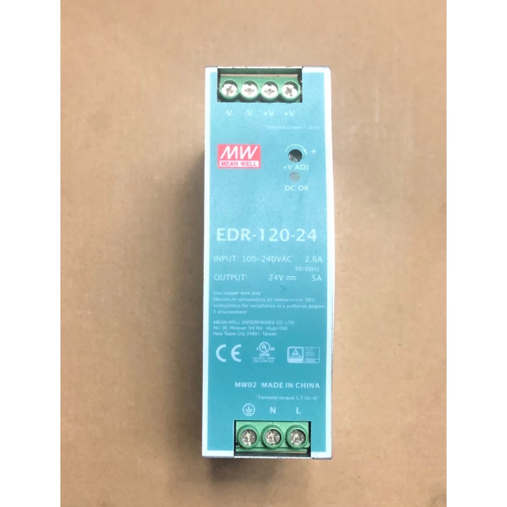 MEAN WELL AC/DC Power Supply EDR-120-24 (A020) | 蝦皮購物