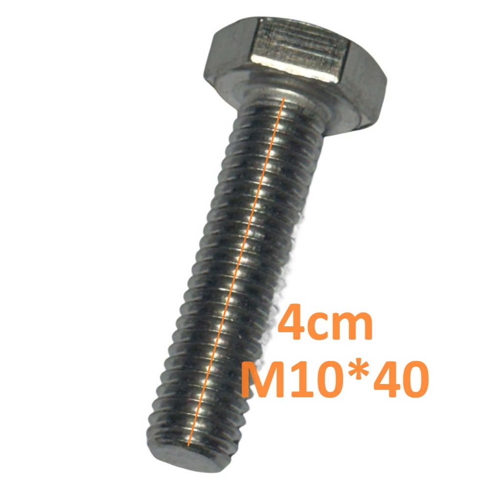 白鐵 不銹鋼 外六角 M10*12~120 白鐵外六角螺絲 牙規1.5 扳扳手17號 一支 | 蝦皮購物