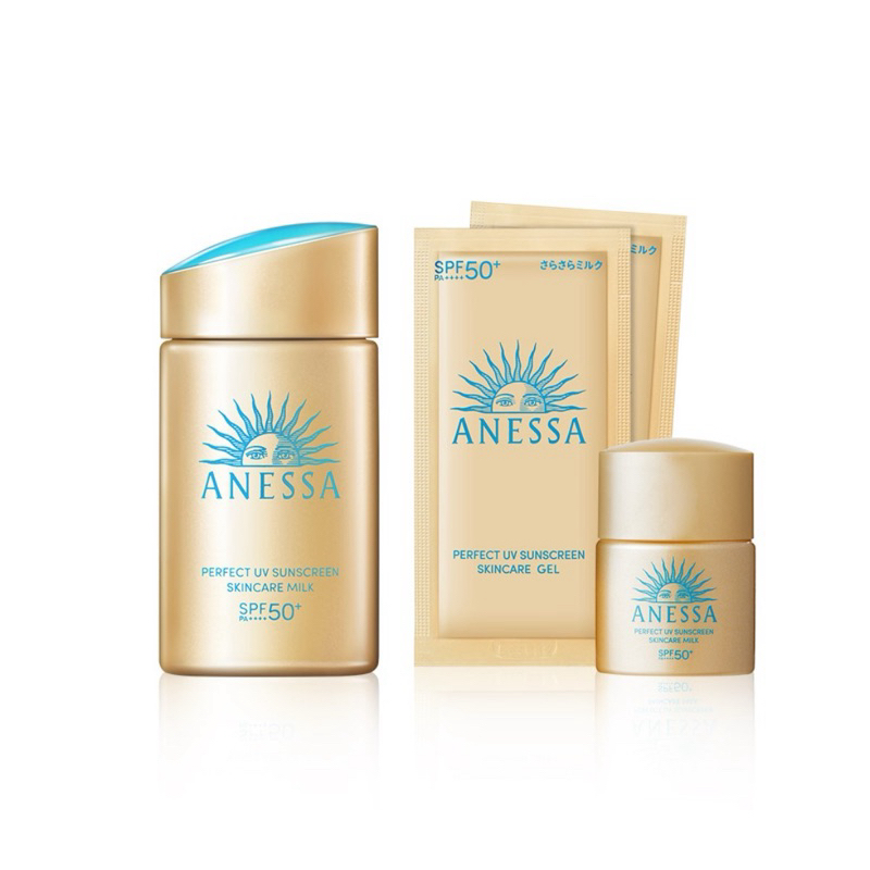 全新 1+3 資生堂安耐曬金鑽防曬組B 高效防曬露NA 5X ANESSA 安耐曬 防曬 SPF50 共80ml | 蝦皮購物