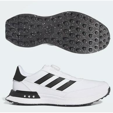 旋鈕舒適款!! Adidas S2G BOA男無釘高爾夫球鞋-白底黑邊 #IF0286 | 蝦皮購物