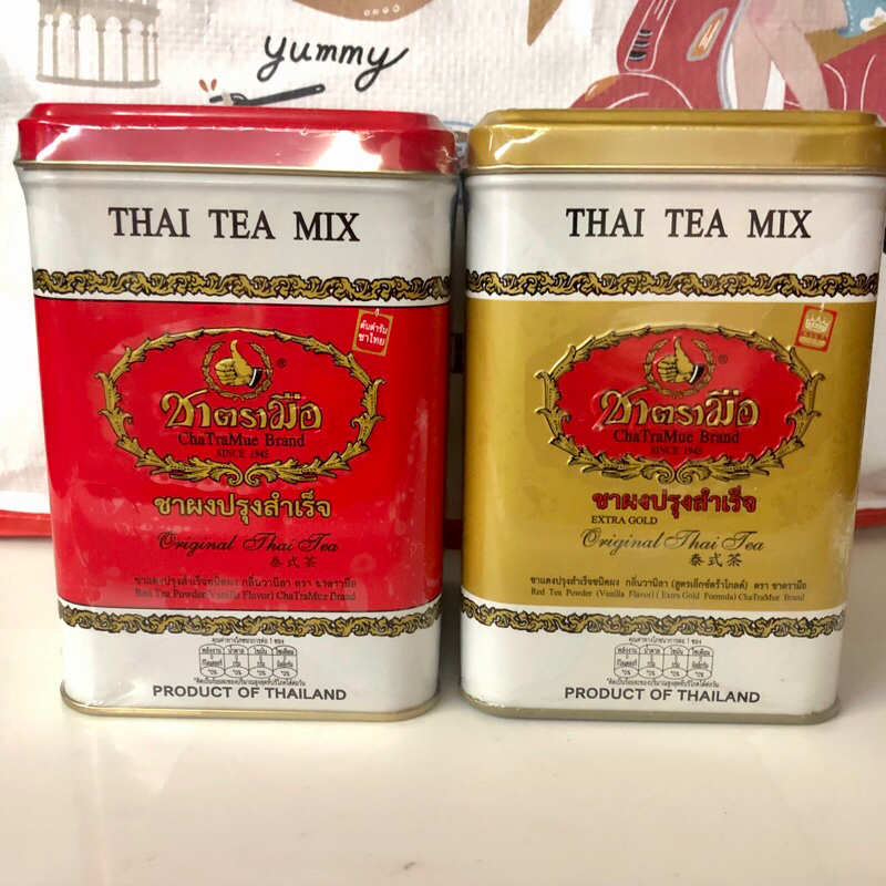 泰國Cha TraMue手標罐裝茶包 紅200g /金色125g一盒50入茶包/手標紅茶 | 蝦皮購物