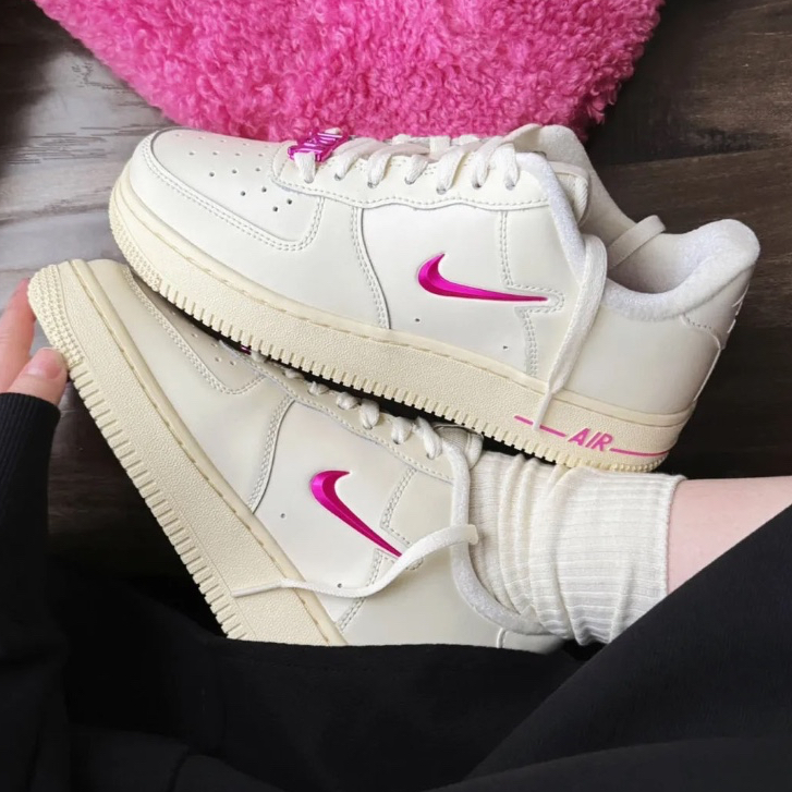 -EJ- NIKE AIR FORCE 1 AF1 螢光紫 粉紫 奶油色 復古 反轉 雷射光 女鞋 FB8251-101 | 蝦皮購物