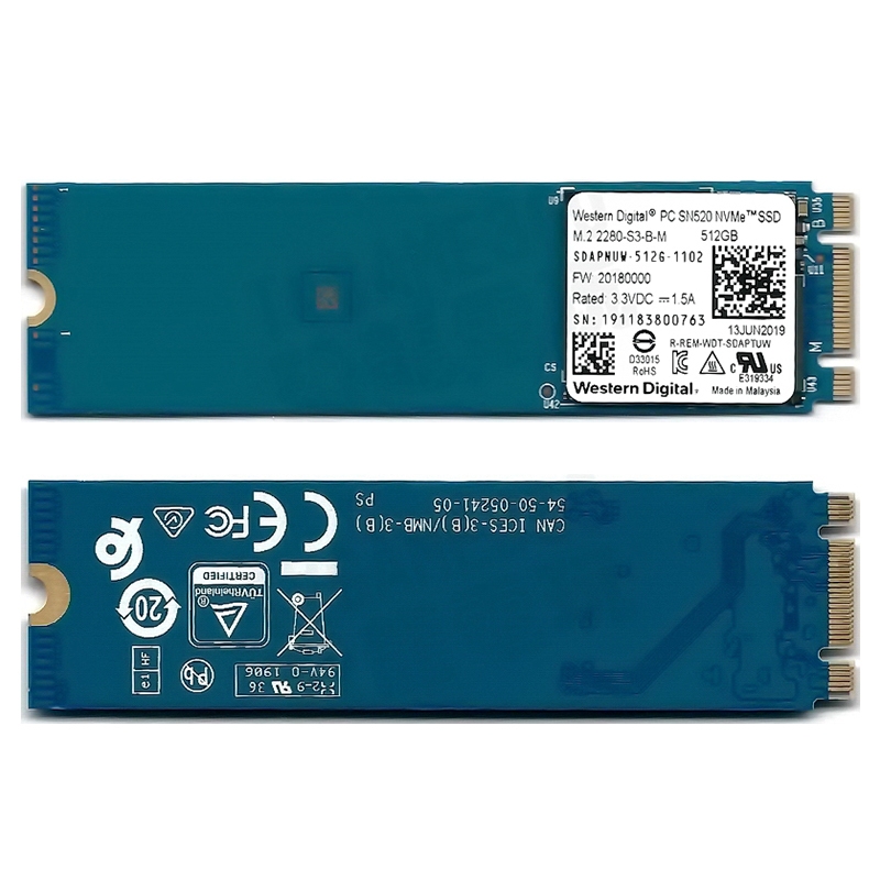 威騰 WD SN520 PCIE M2 2280 SSD 固態硬碟 黑標 512G 512GB 全新拆機品 台中恐龍電玩 | 蝦皮購物