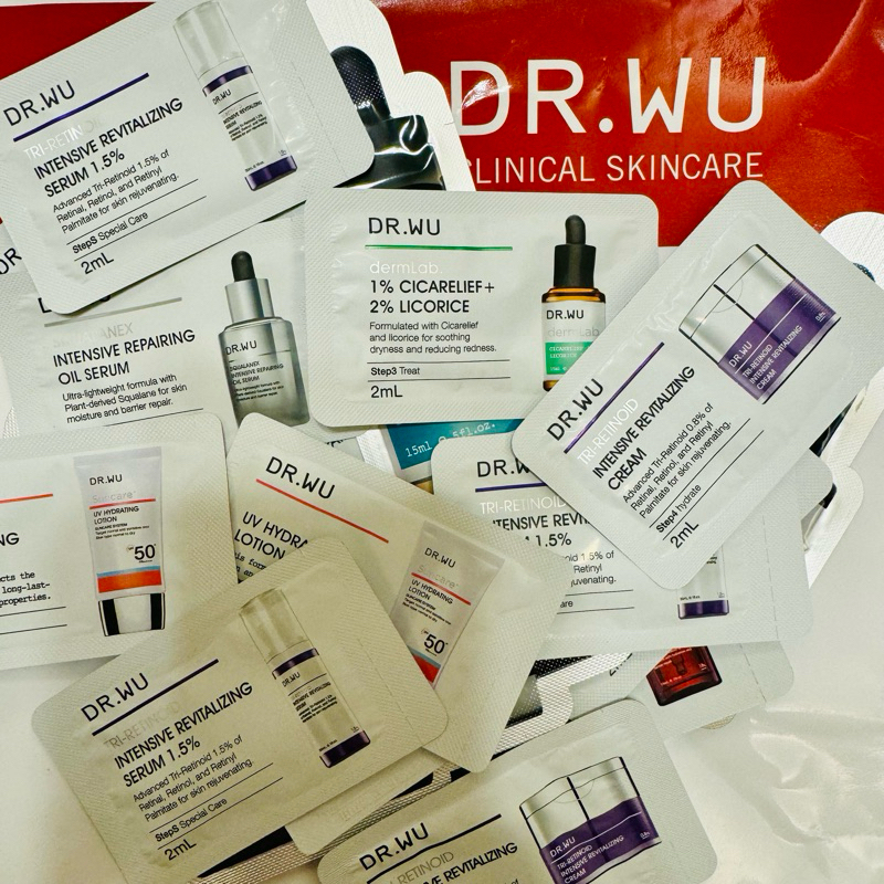 現貨快速出貨DR.WU小樣2ML體驗包 角鯊/玻尿酸/杏仁酸 /面霜/眼霜/防曬/身體乳/體驗包小樣包試用包 | 蝦皮購物