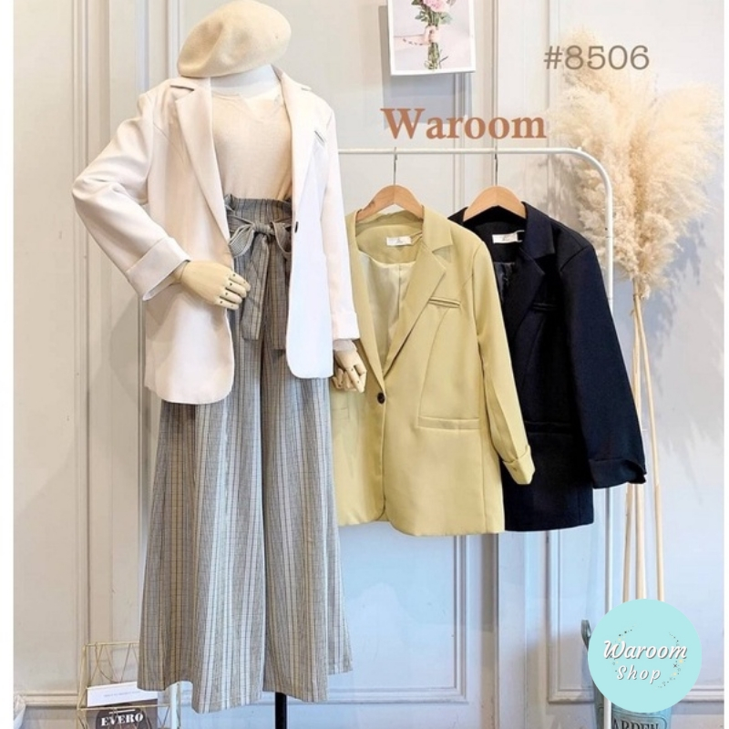 Waroom|現貨實拍|高質感必買8506 秋冬韓國反摺袖內裡挺版墊肩西裝外套|女裝|小西服|正式|西裝外套|外套|正式 | 蝦皮購物