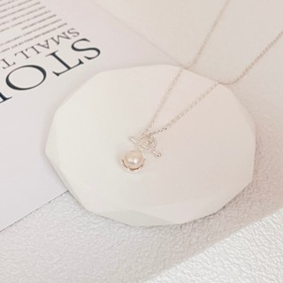 C.F inbox｜S925純銀 單顆珍珠OT鍊 韓系 緞帶 大眾 小眾 ins 名媛 氣質 少量現貨+預購 | 蝦皮購物