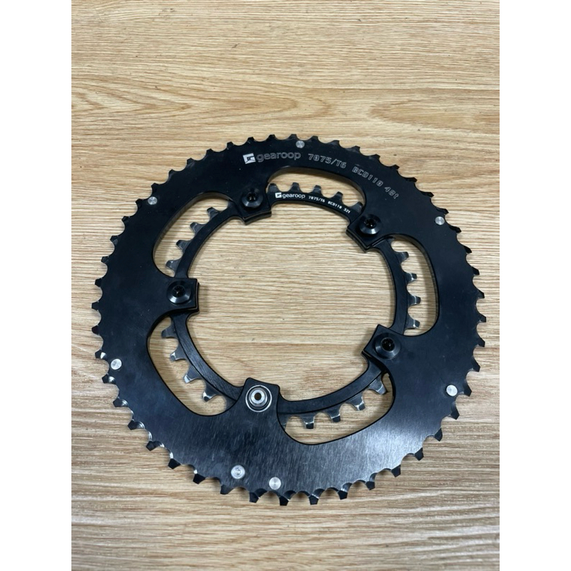 二手 Gearoop for Campy專用壓縮盤 五爪 BCD110 48-32 11速 | 蝦皮購物