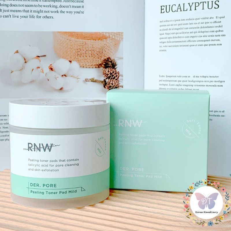 【滴滴踢⭐全館免運】RNW Der. Pore 毛孔清潔棉片 清潔毛孔 刷酸 粉刺 去角質 BHA 棉片 60片 韓國 | 蝦皮購物