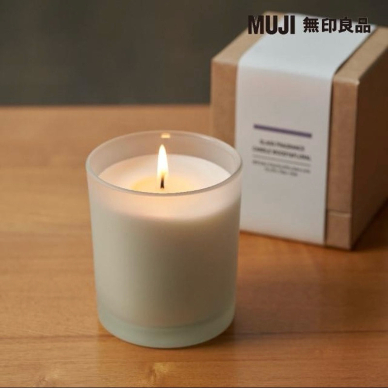 有開封｜MUJI 無印良品｜附杯芬香蠟燭 木質花香味/200g | 蝦皮購物