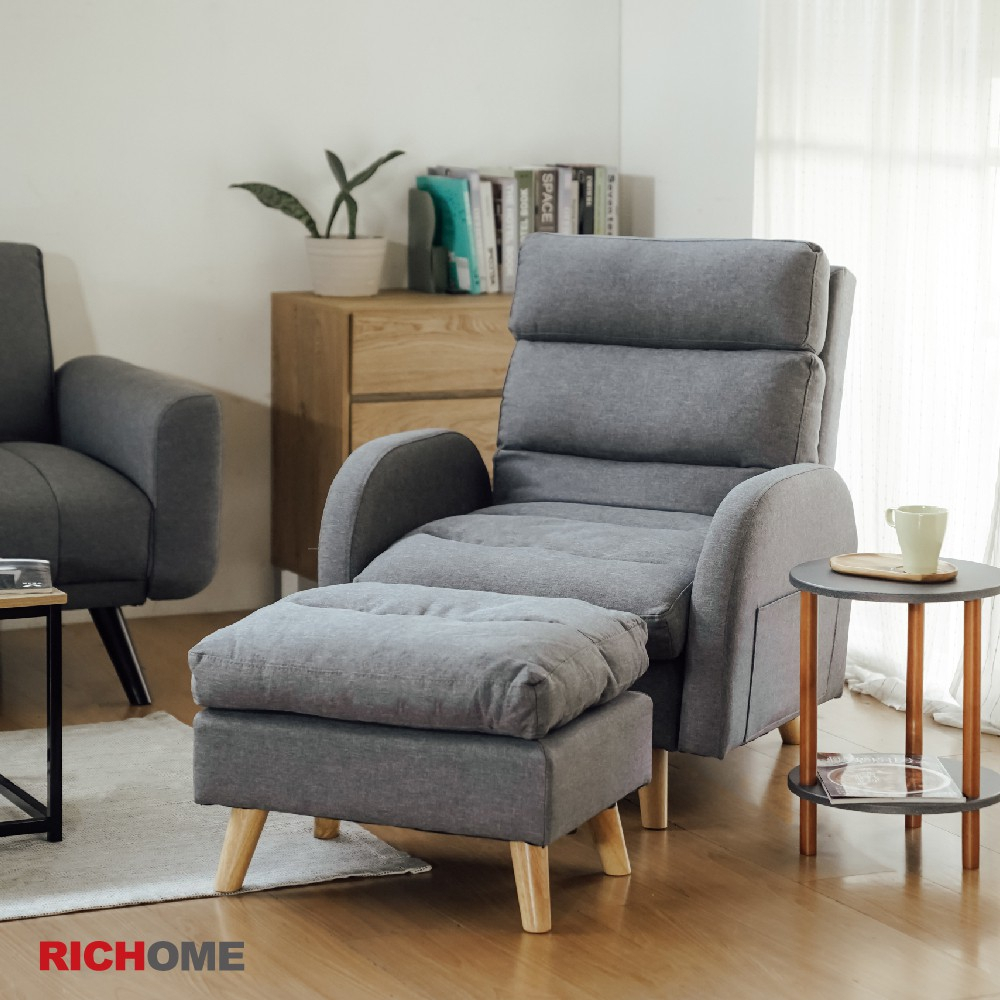 RICHOME 福利品 SF-066 聖騎士沙發躺椅 單人沙發 貴妃椅 沙龍椅 可躺式 機能沙發 功能沙發 沙發凳 | 蝦皮購物