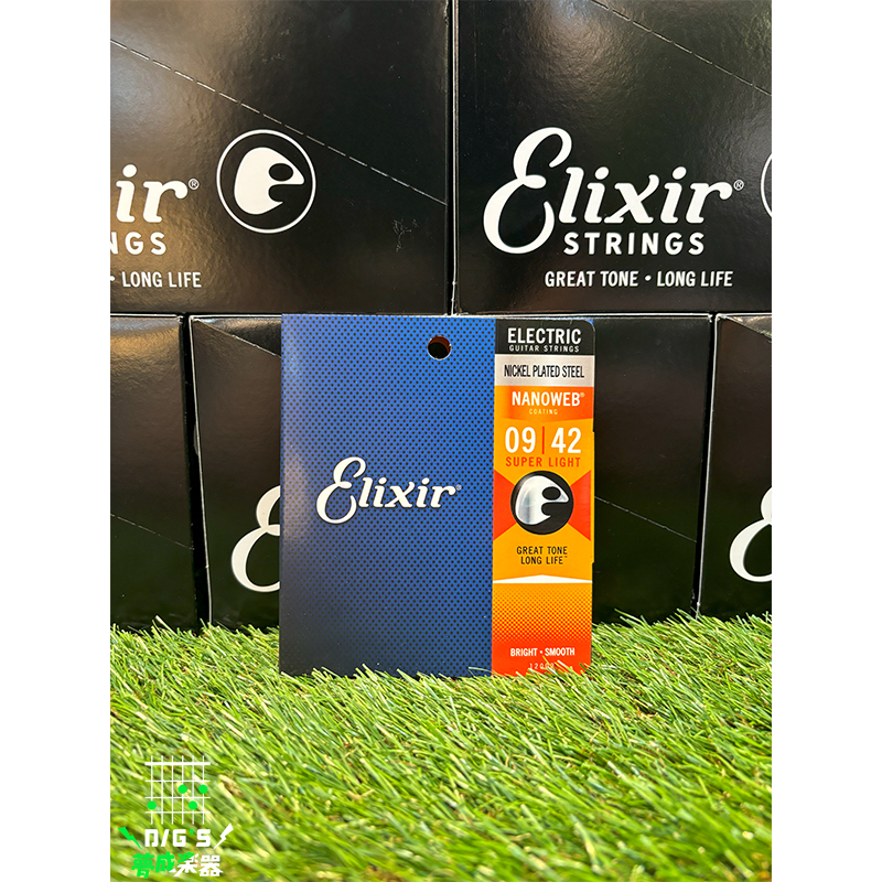 [夢成音樂中心] Elixir Nano 09-42 薄 抗鏽 電吉他弦 | 蝦皮購物