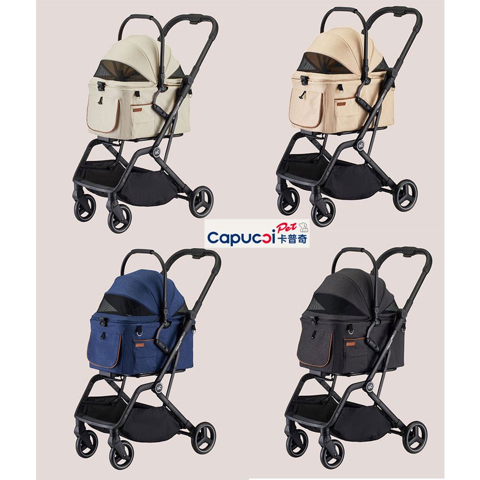 卡普奇 Capucci pet 旅行者P2寵物車(經典版) 分離式2合1多功能寵物推車.毛小孩秒收推車.狗推車.貓推車 | 蝦皮購物