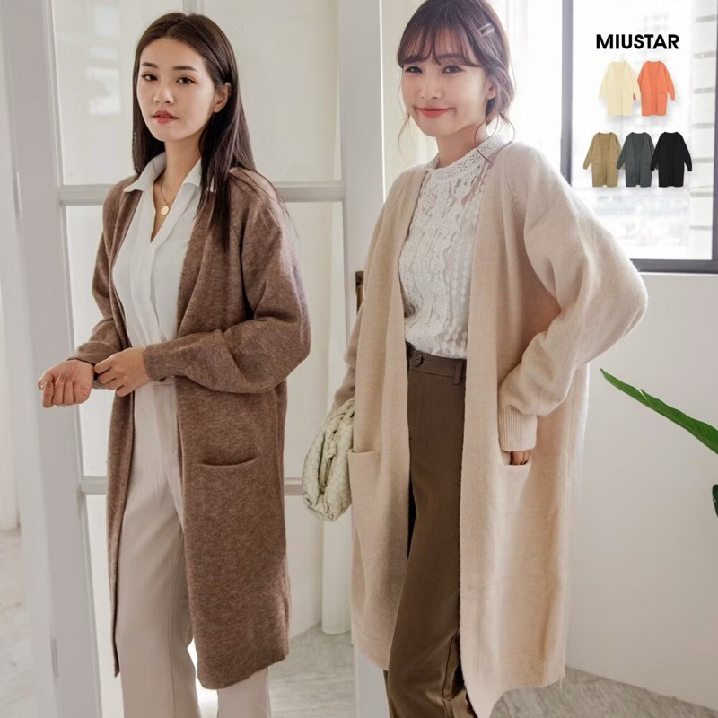 MIUSTAR羊絨雙口袋長版外套（550購入） | 蝦皮購物