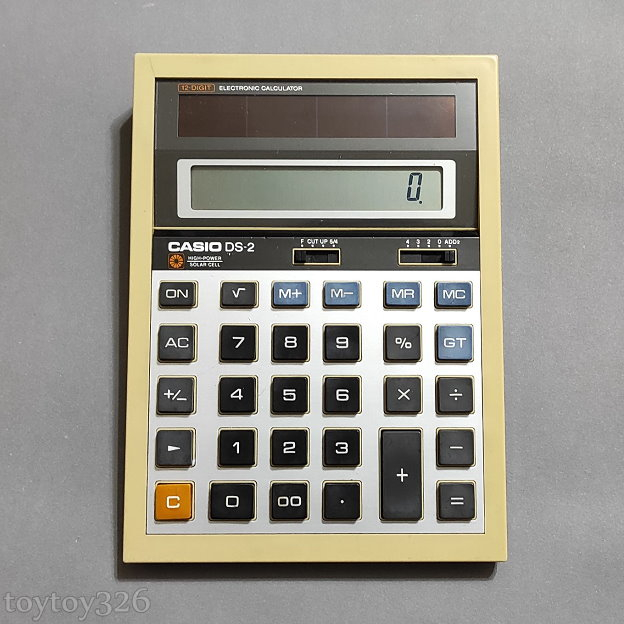 日本製 CASIO DS-2 (12位) 太陽能 計算機 計算器 絕版品 早期古董 古董機 老物 經典機型 卡西歐 | 蝦皮購物