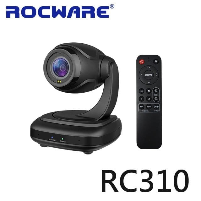 【風雅小舖】【Rocware RC310高畫質PTZ視訊攝影機】1080P高畫質/3倍放大光學變焦/可340°旋轉 | 蝦皮購物