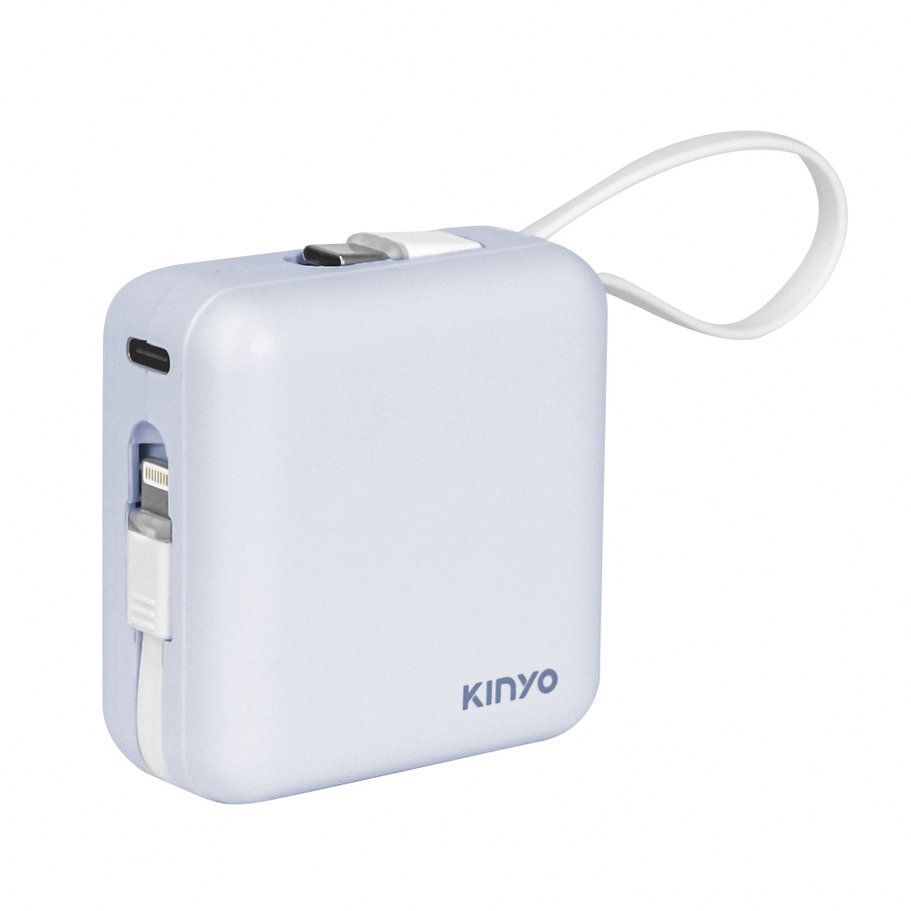 〖KINYO〗 10000mAh 大方塊雙線夾心隨手充 (KPB) 行動電源 行充 Type-C 蘋果 BSMI 免帶線 | 蝦皮購物