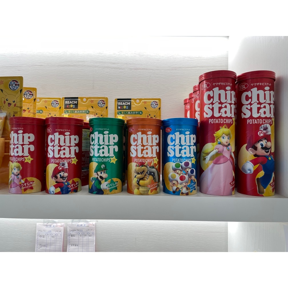 日本🇯🇵YBC chip star 洋芋片薯片 瑪利歐限定版 瑪利歐 路易吉 奇諾比奧 碧琪 庫巴 | 蝦皮購物
