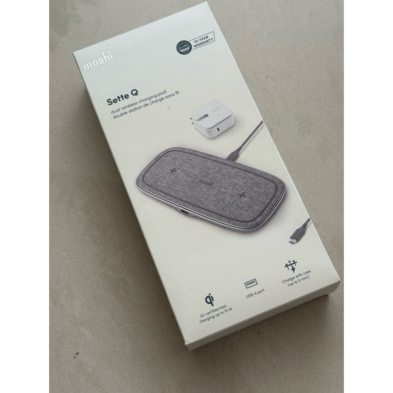 【Moshi】Sette Q 雙線圈 3用 15W無線充電盤 | 蝦皮購物