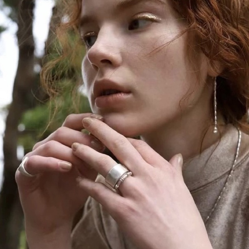 【24H出貨】ten.日本S925純銀 小眾設計雙層可調節開口戒指 日牌飾品 配飾 | 蝦皮購物