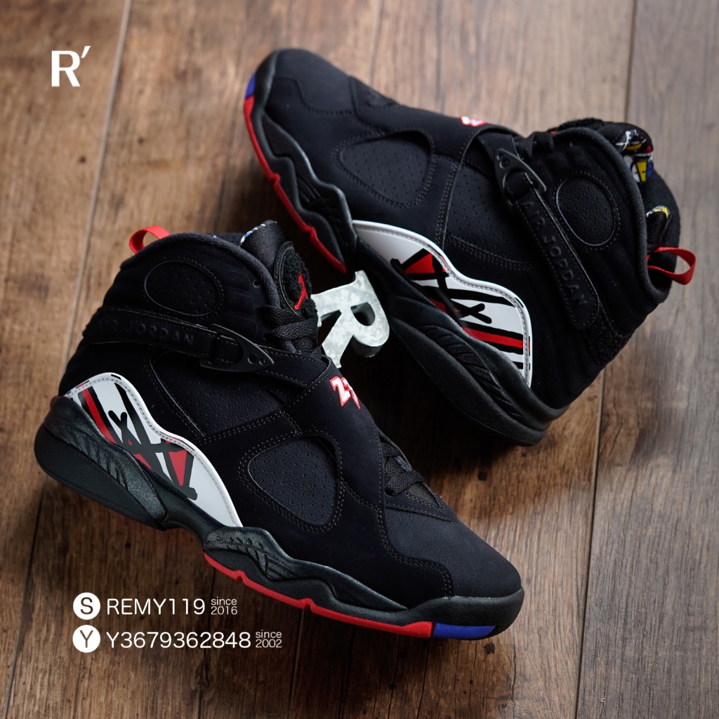 R‘代購 Air Jordan 8 Retro Playoff OG 2023 黑白灰 紅藍紫 305381-062 | 蝦皮購物
