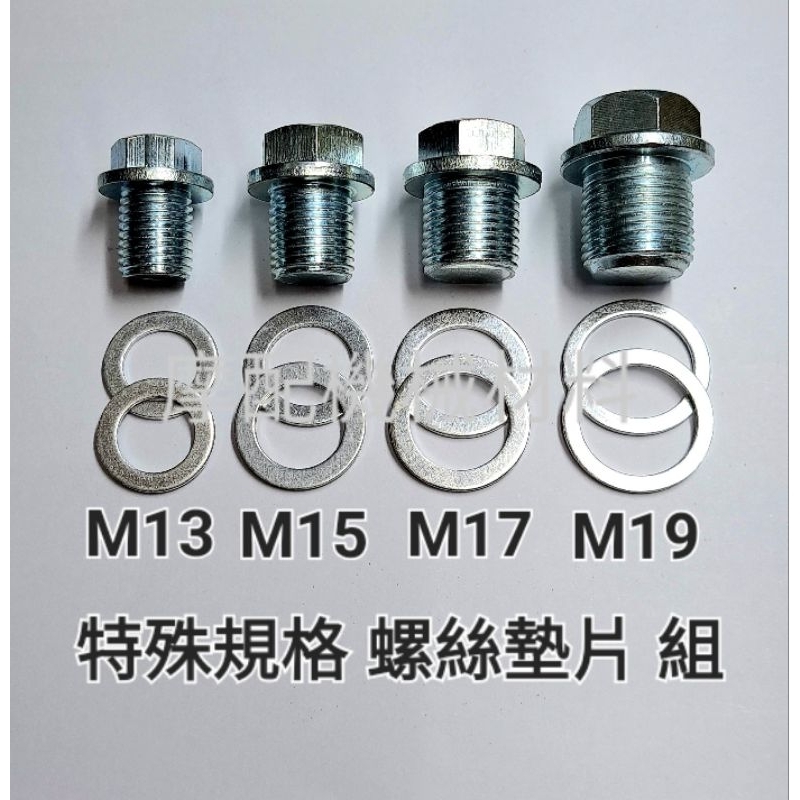 機車 排油 洩油 放油 孔 螺絲 M13 M15 M17 M19 特殊規格 螺絲 螺栓 | 蝦皮購物