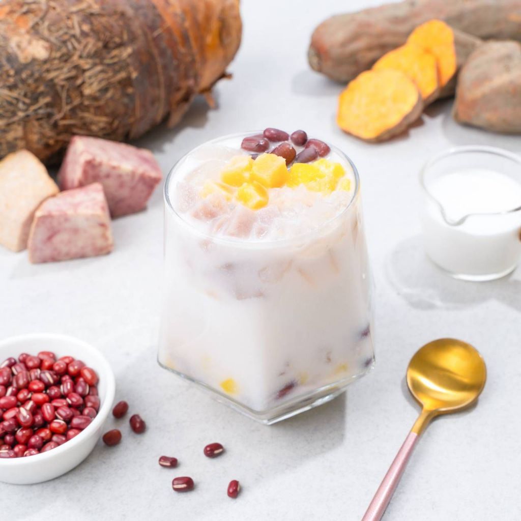 【萬象極品】Q啵摩摩喳喳(奶素)/約200g~QQ椰果、西米露、綿密芋頭再加上椰奶，濃濃奶香，口感豐富，冰涼飲用透心涼 | 蝦皮購物