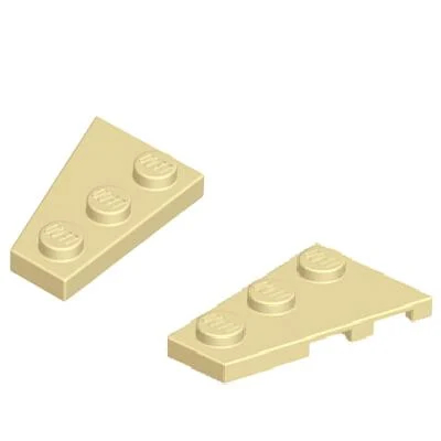 LEGO 樂高 沙色 Wedge Plate 3x2 楔形一對43722+43723 6228984+6138230 | 蝦皮購物