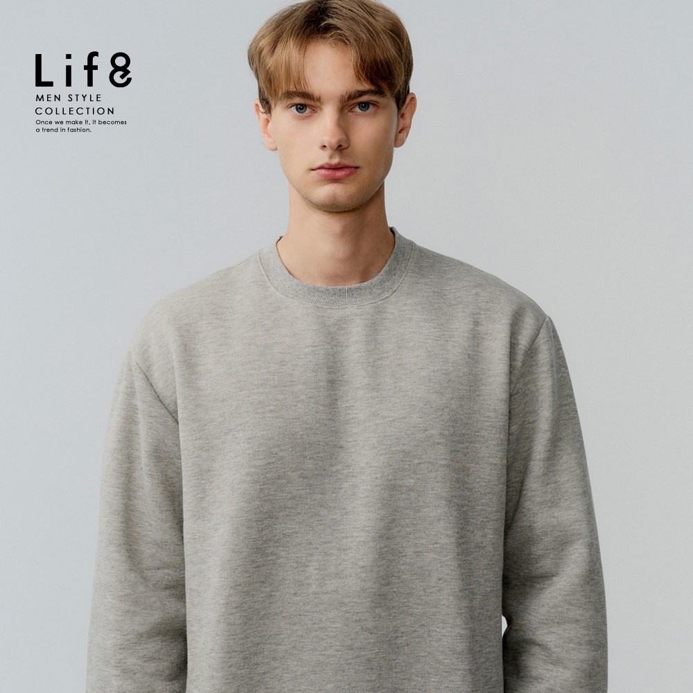 Life8 親膚舒適 基本刷毛大學T-10834 | 蝦皮購物