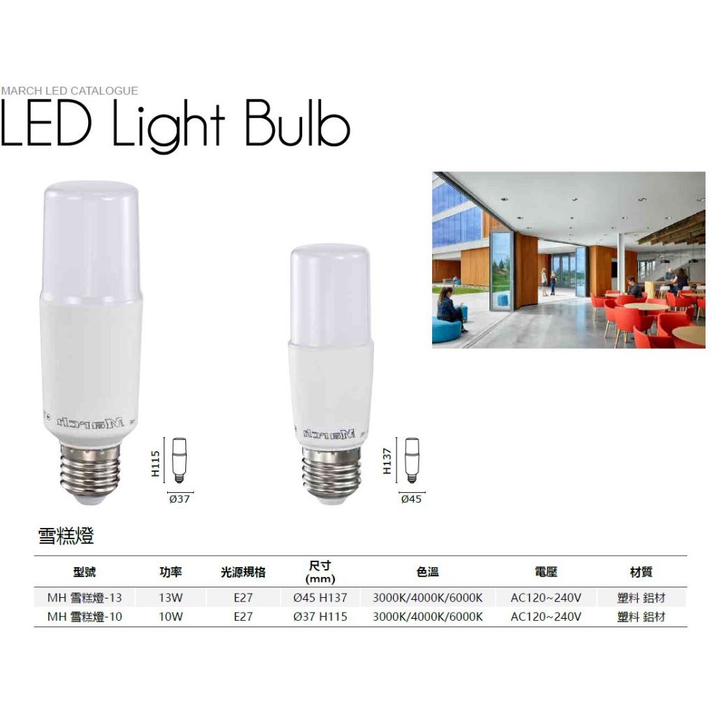 🌟MARCH🌟LED 10W 13W 燈泡 小晶靈 E27 E14 白光/黃光/自然光 取代奇異小雪糕 | 蝦皮購物