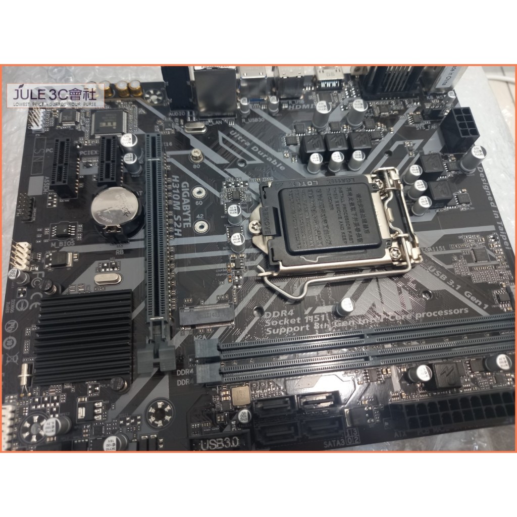 JULE 3C會社-技嘉 H310M S2H H310/DDR4/八九代/M2/抗突波/良品/1151/MATX 主機板 | 蝦皮購物