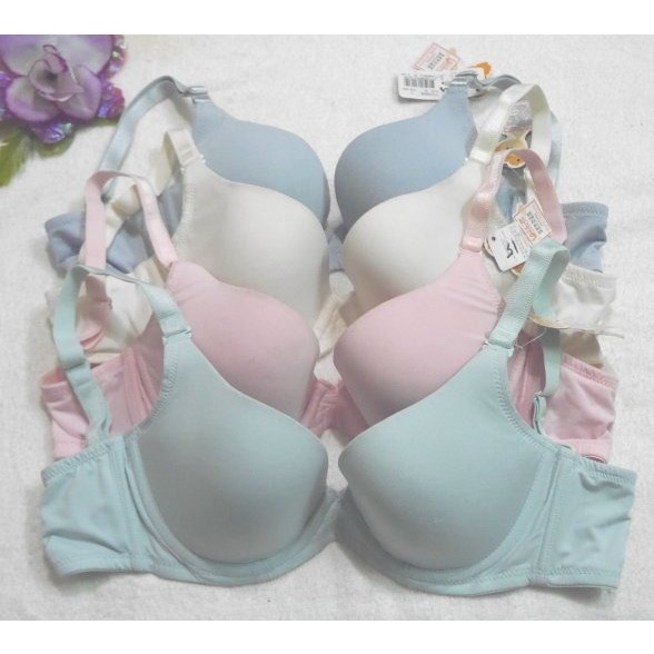 【奧黛莉】素面【3742】70B,70C,70D,75D,80D,85C~藍,粉,米白,蘋果綠 | 蝦皮購物