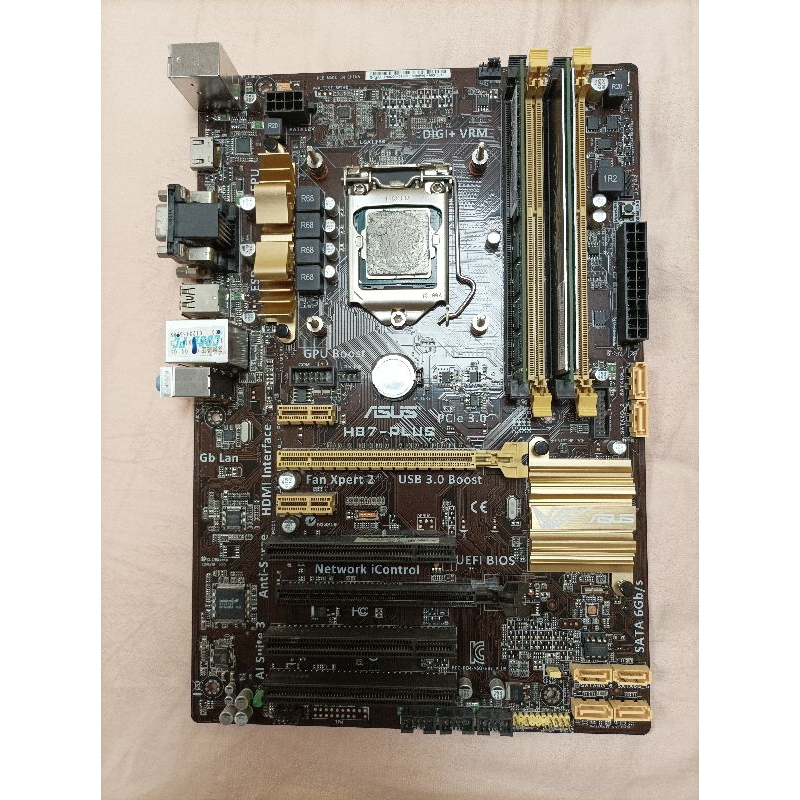 ASUS H87-PLUS 1150 腳位 有擋板 H87晶片 主機板不開機 | 蝦皮購物