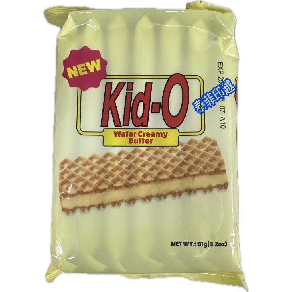{泰菲印越} 泰國 kid-O wafer 奶油風味 夾心餅乾 三明治餅乾 7入 | 蝦皮購物