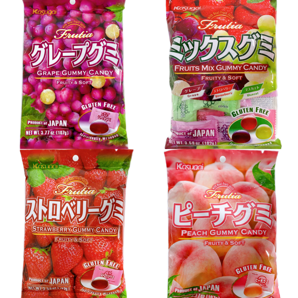 【春日井】日本零食 Kasugai 100%綜合軟糖系列(葡萄/綜合/草莓/水蜜桃) | 蝦皮購物
