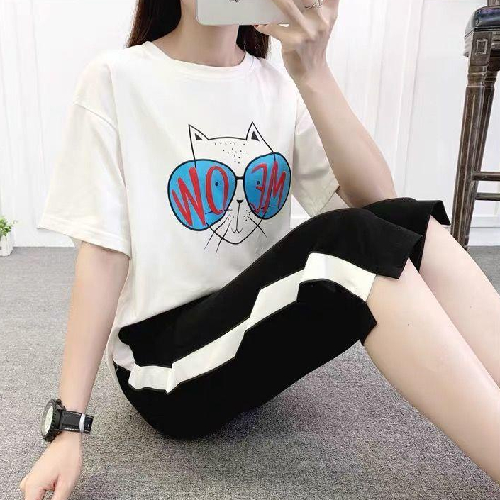 大尺碼長褲 M-4XL 胖mm100公斤七分褲女夏季胖MM超大碼顯瘦哈倫褲ins潮流寬松休閑運動九分褲潮大碼長褲 褲 | 蝦皮購物